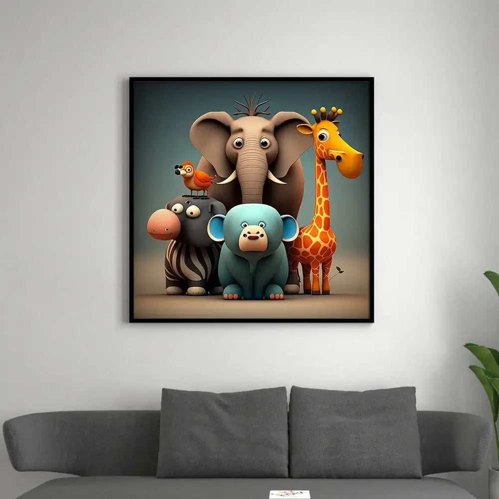 Tableau Animaux Rigolos | IA Galerie