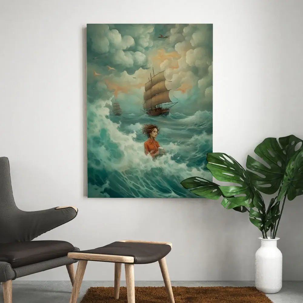 Tableau Mer Agitée | IA Galerie